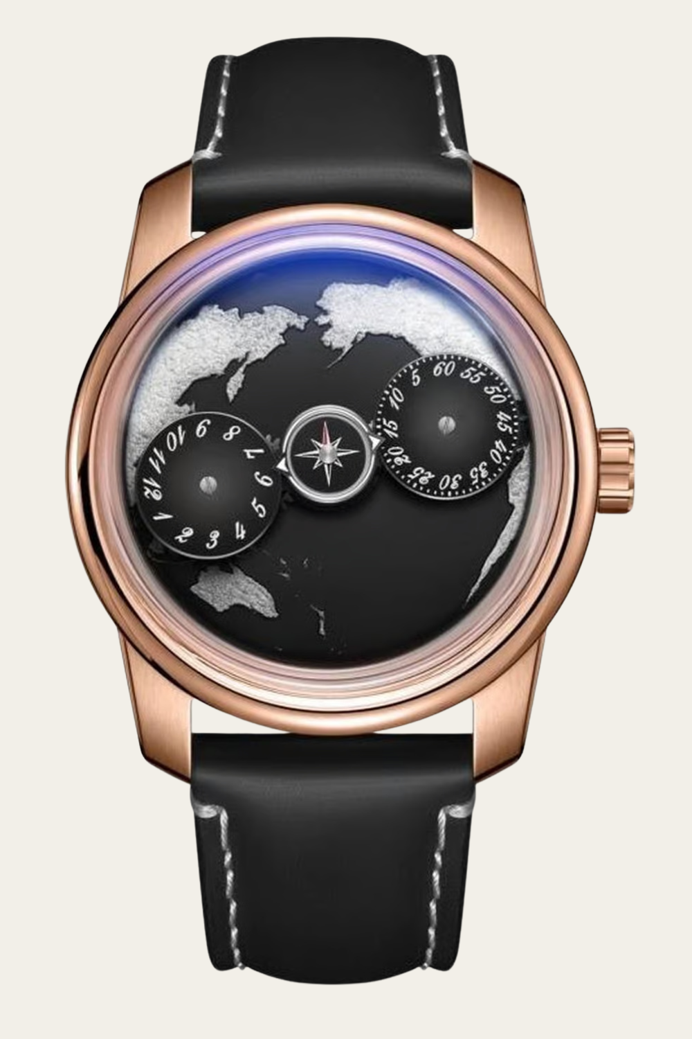 Geo Sphere Black Automatic Mechanical | Compass Edition – Zivanche